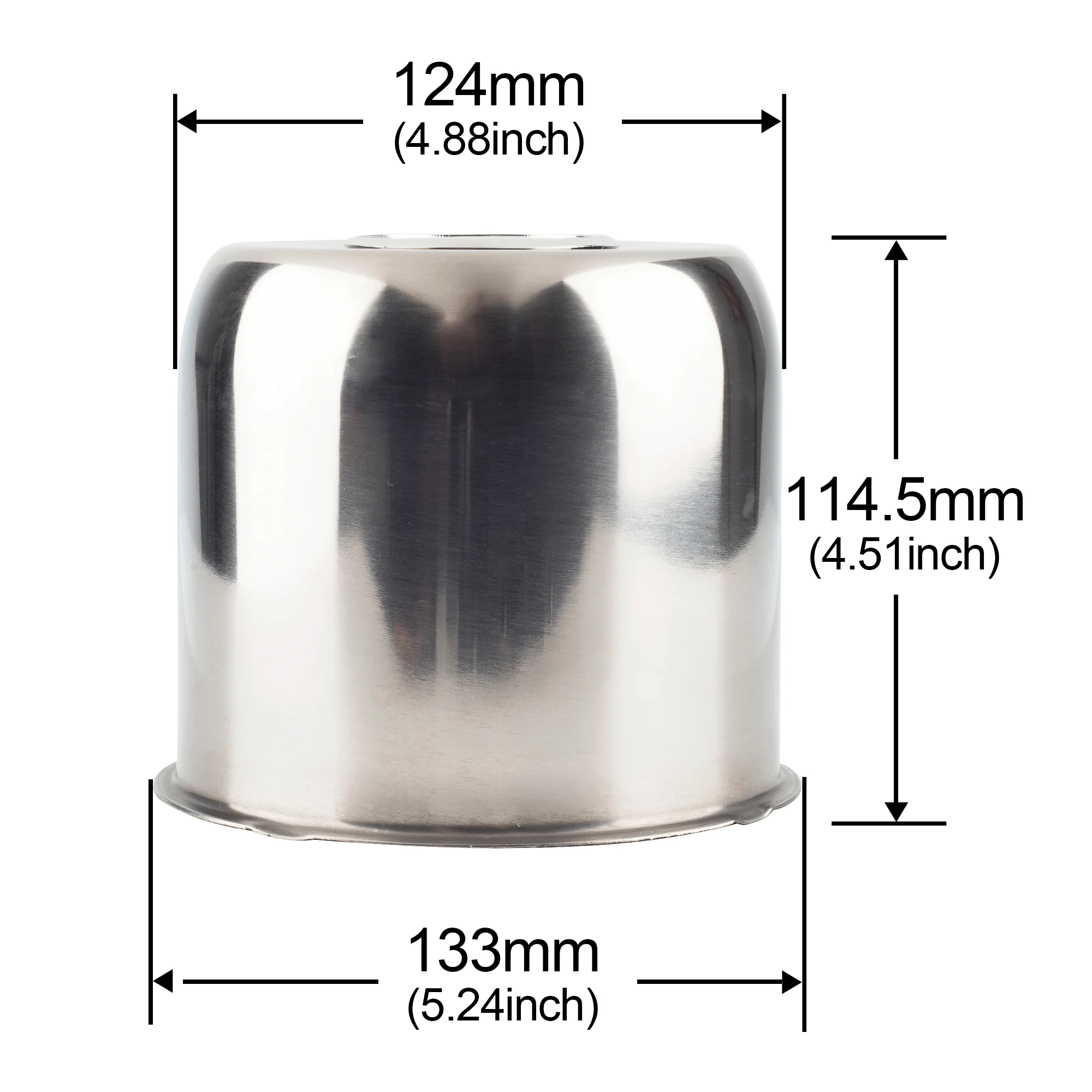 4pcs 4.88" Push Through Center Caps for Truck SUV RV Wheel