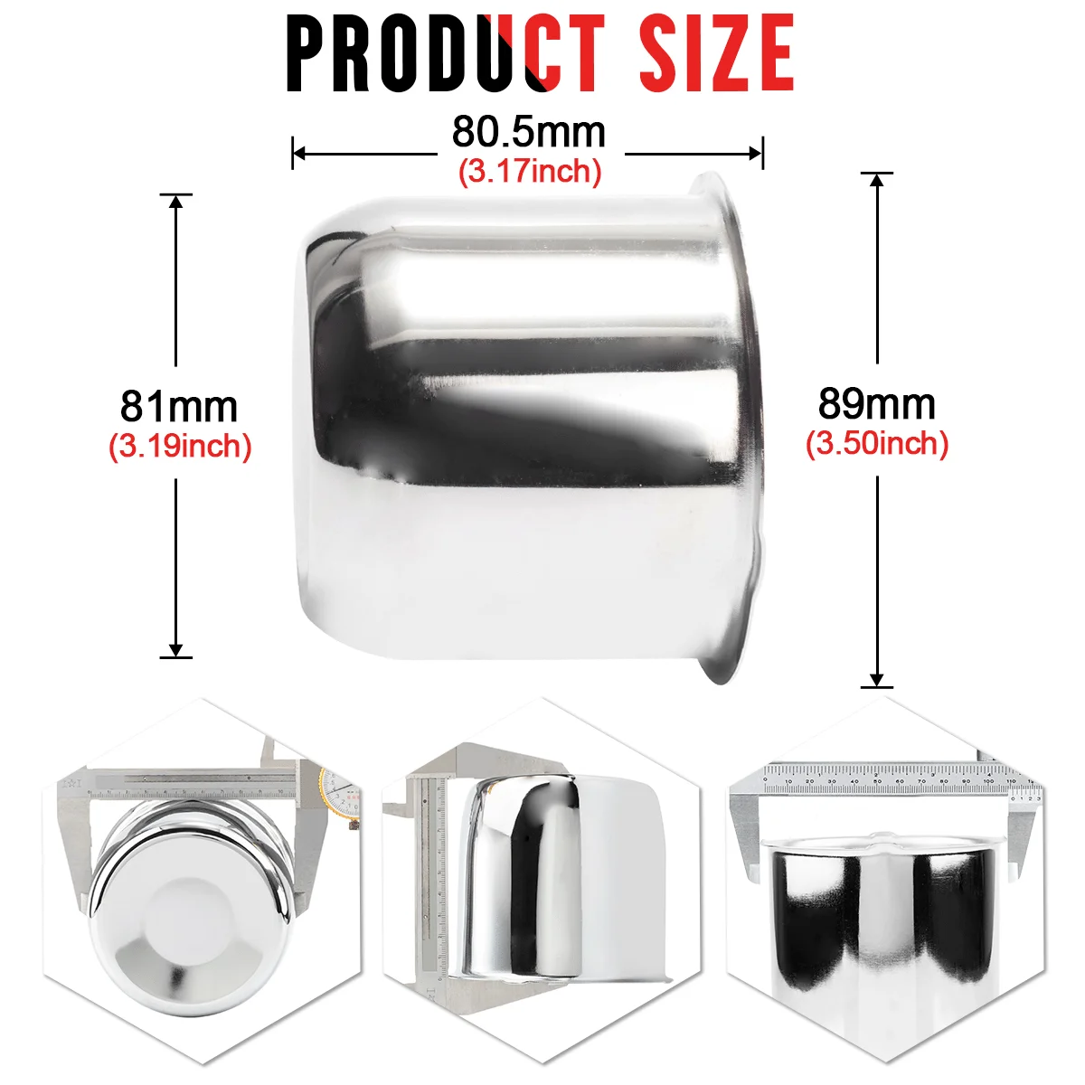 4pcs 3.19" Push Thru Center Caps for Truck SUV RV Wheel Rims