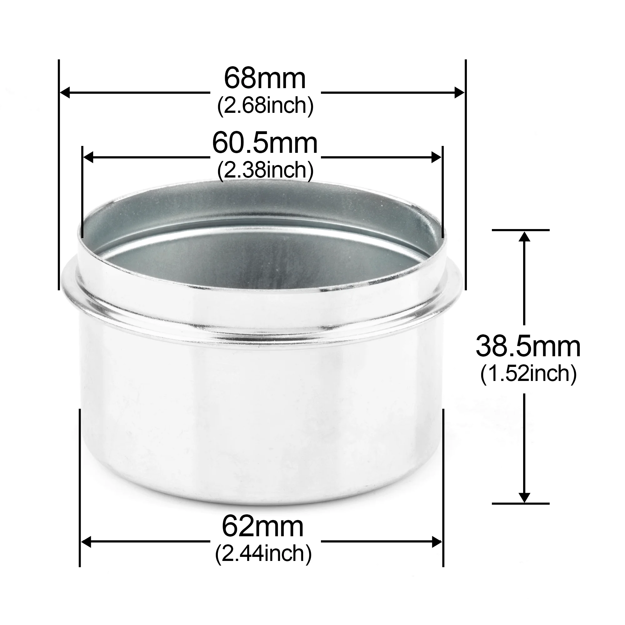 4pcs for Trailer Hub Center Dust Cap With Rubber Lubbed Cap 62mm/2.44in